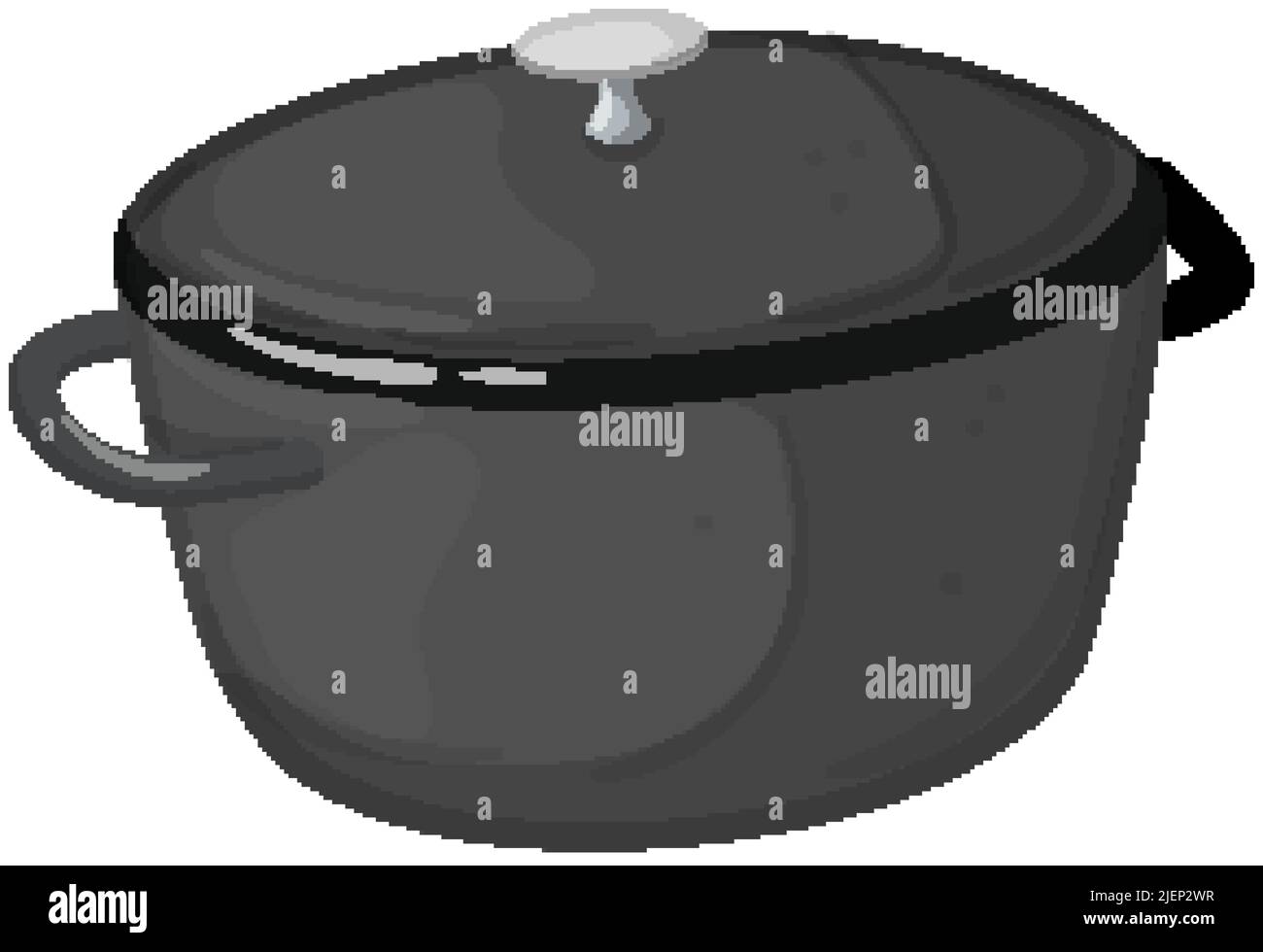 cooking iron skillet cartoon vector illustration Stock Vector Image ...
