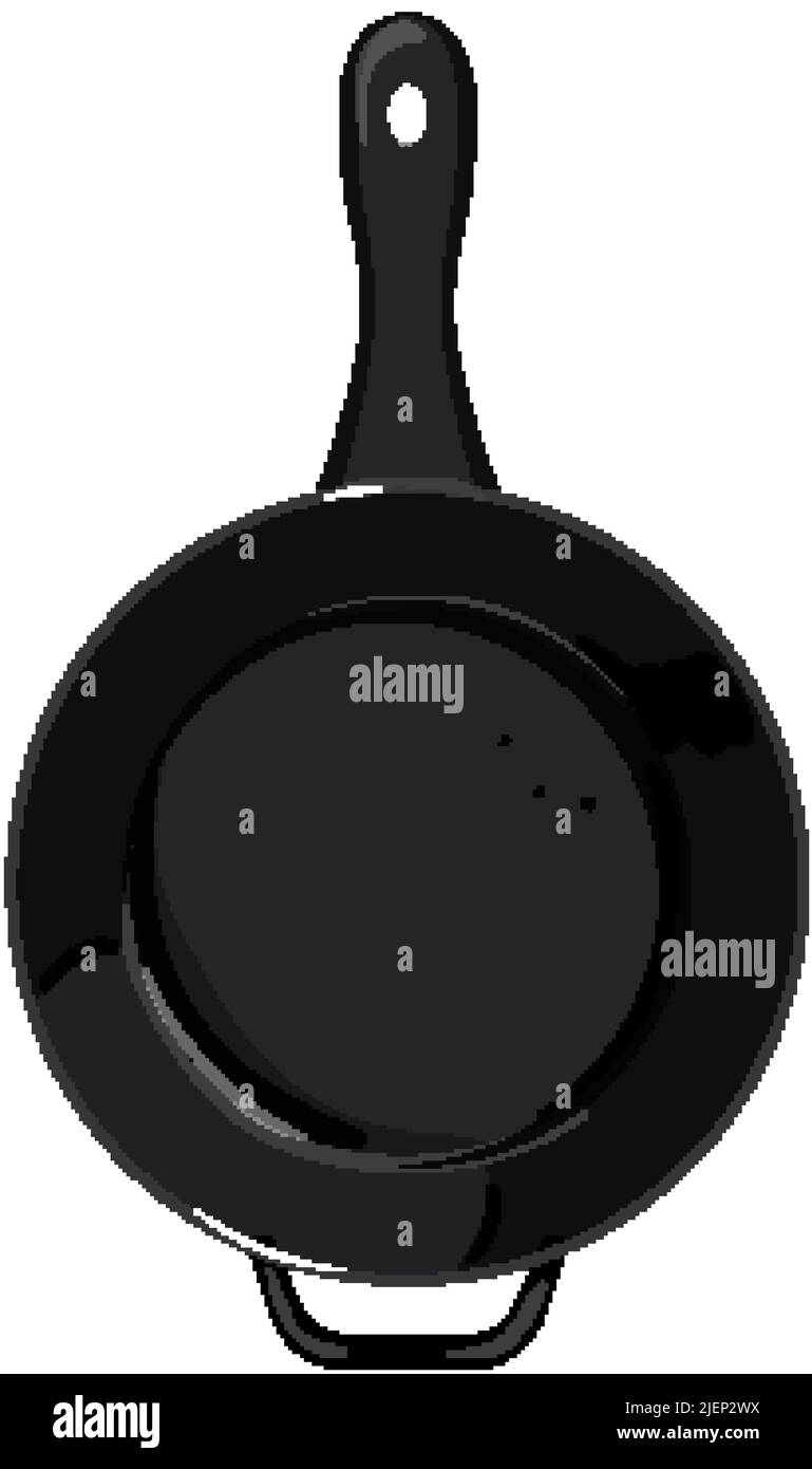 pan iron skillet cartoon vector illustration Stock Vector Image & Art ...