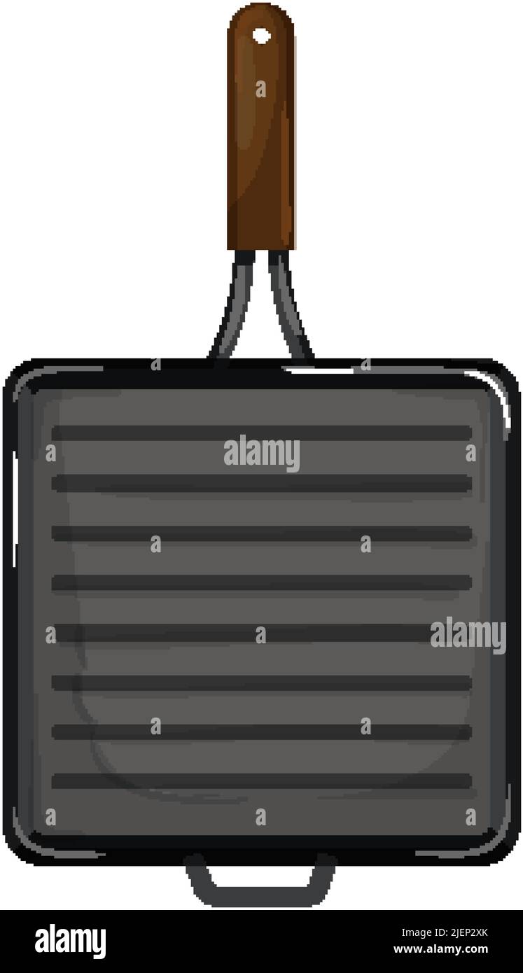 kitchen iron skillet cartoon vector illustration Stock Vector Image ...