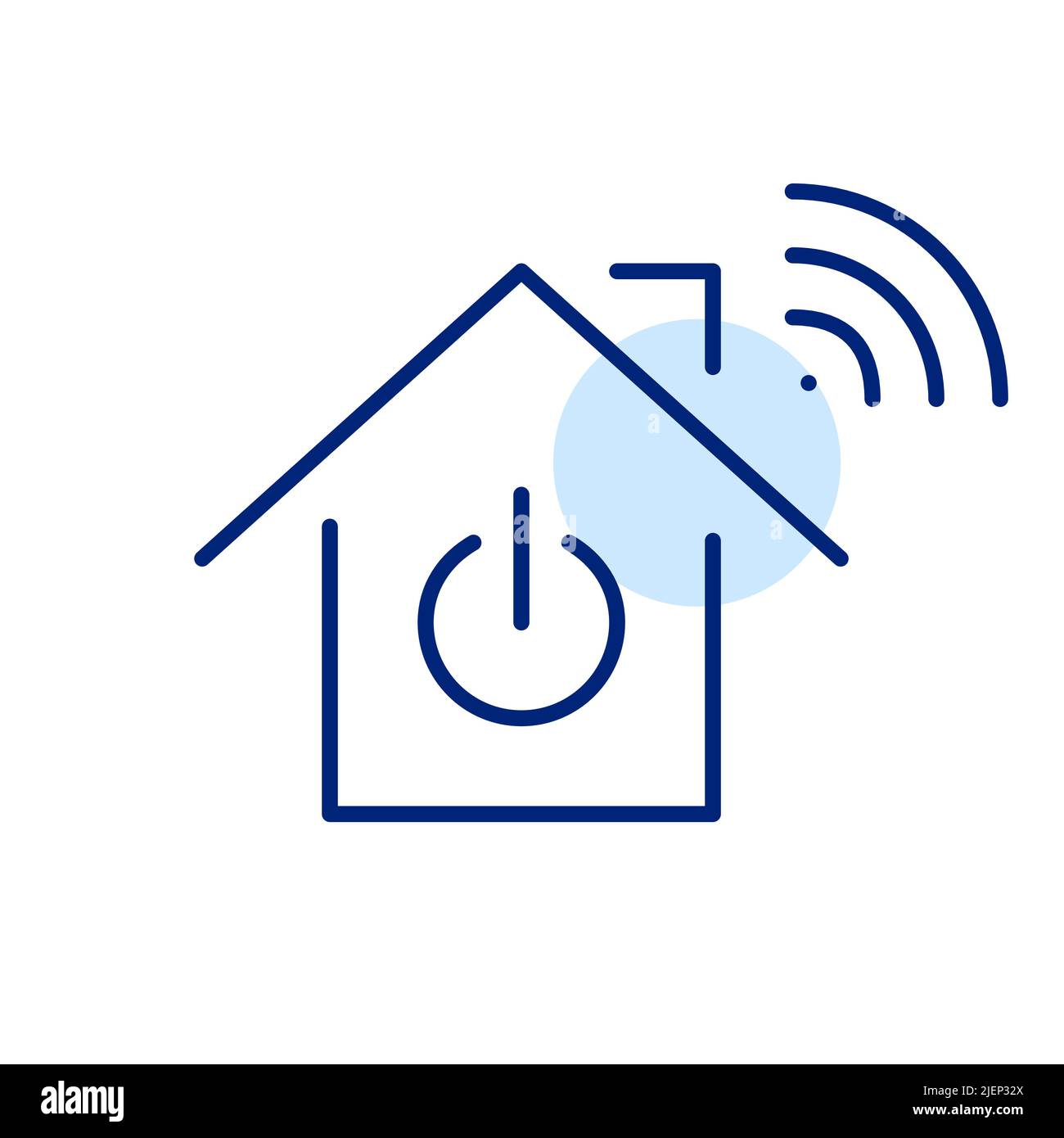 Smart Home Technology Icon Pixel Perfect Editable Stroke Line Art Stock Vector Image And Art Alamy
