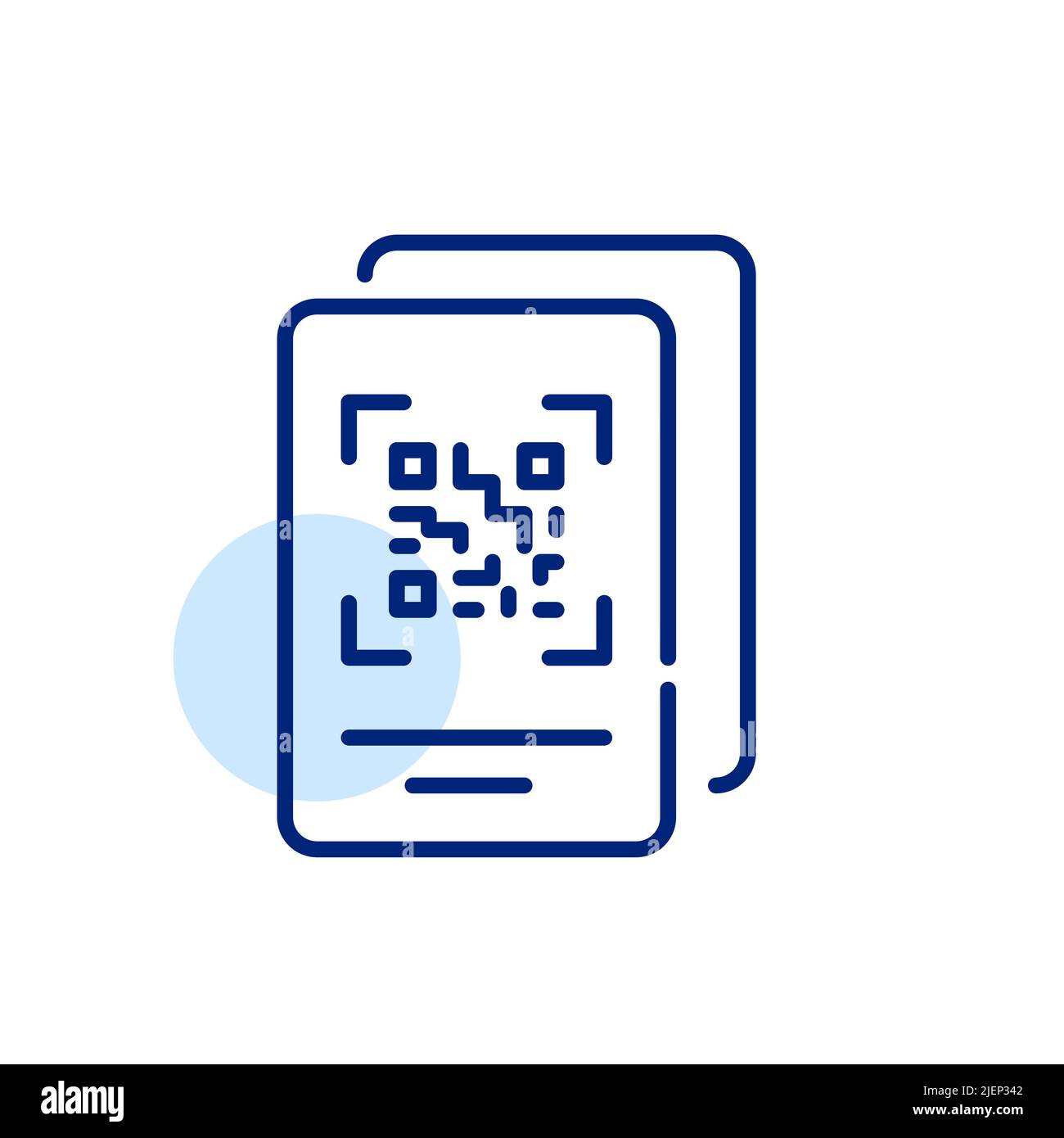 Id Card With A Qr Code Pixel Perfect Editable Stroke Line Art Icon Stock Vector Image And Art