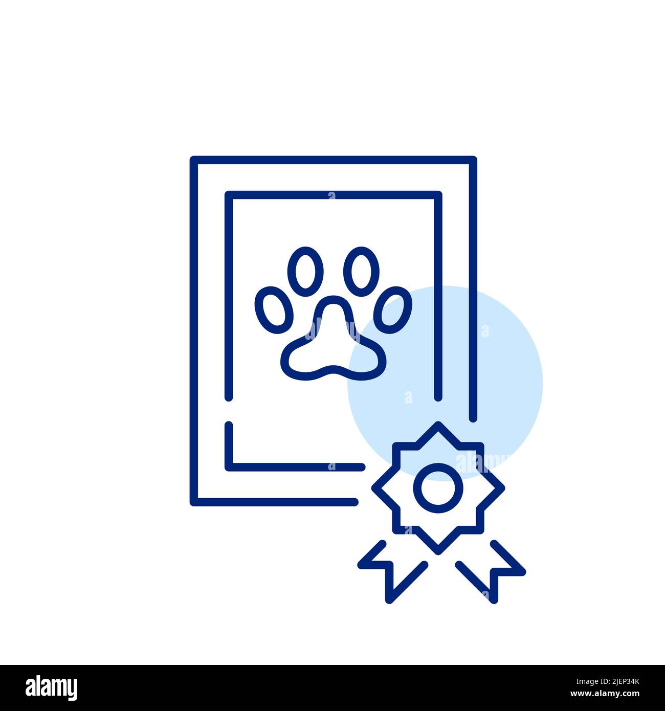 Pet competition diploma or pedigree certificate. Pixel perfect ...