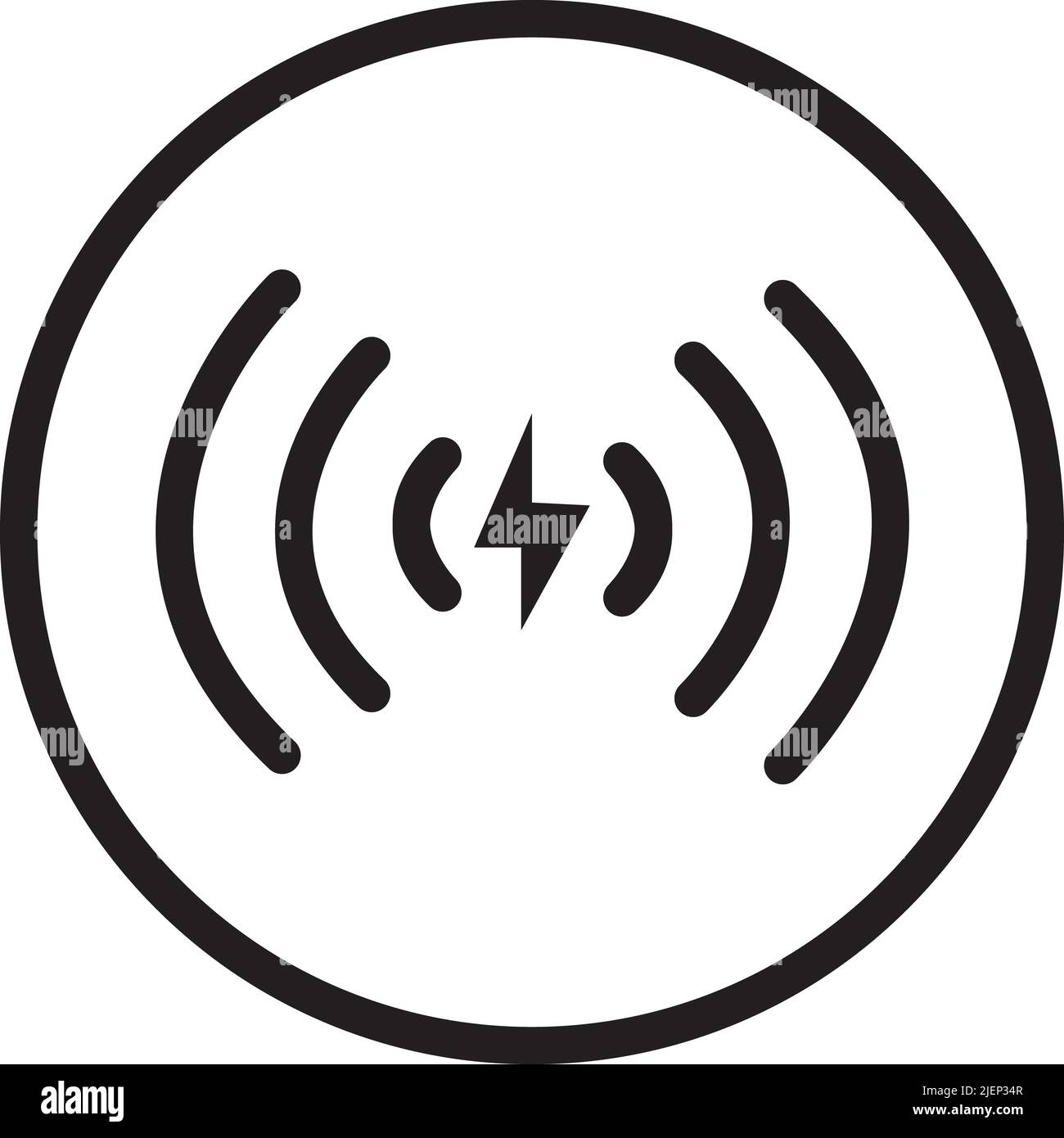 wireless charging icon on white background. phone charge sign. wireless ...