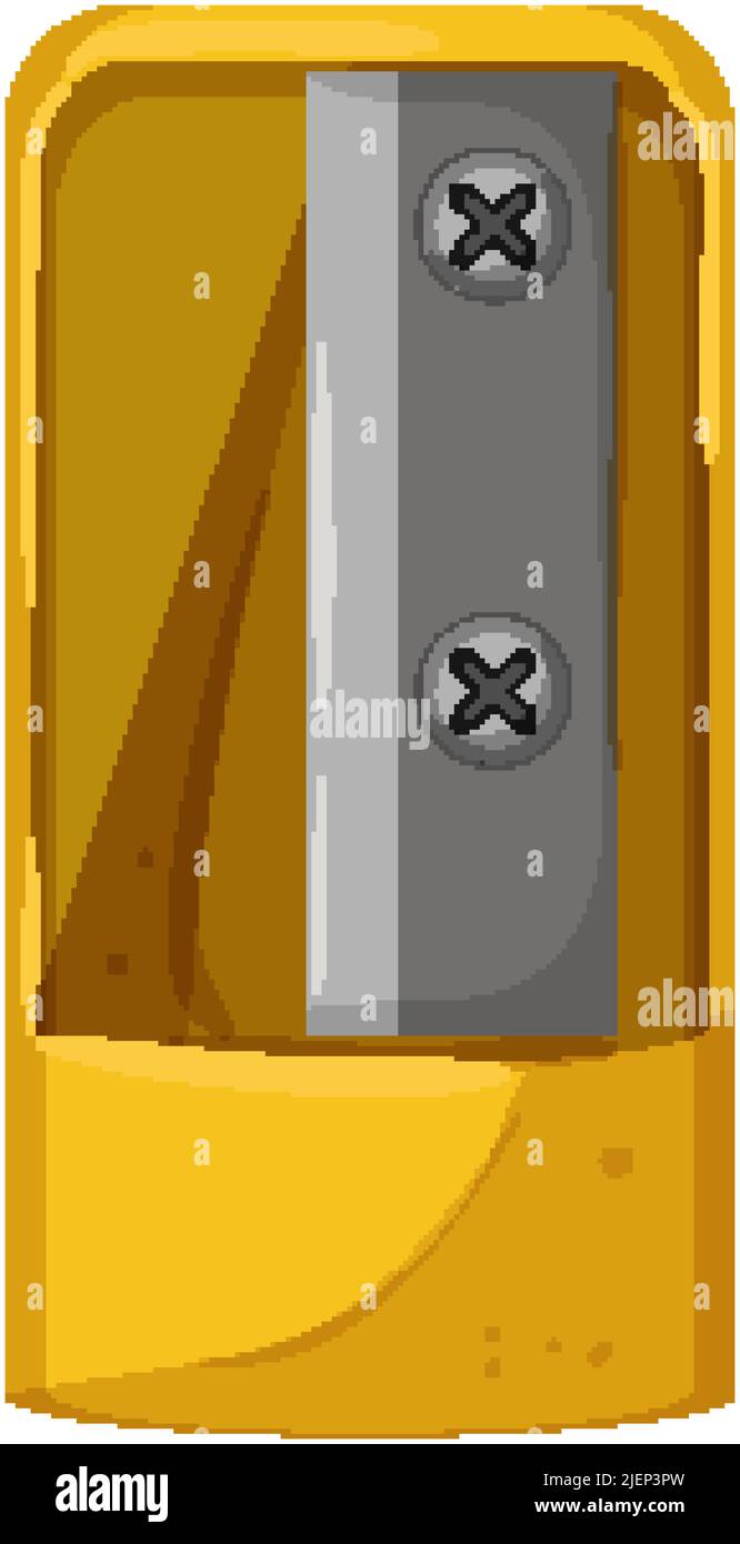 school pencil sharpen cartoon vector illustration Stock Vector Image ...