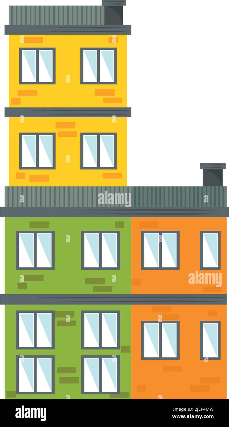 Facade building blue colored Stock Vector Images - Alamy