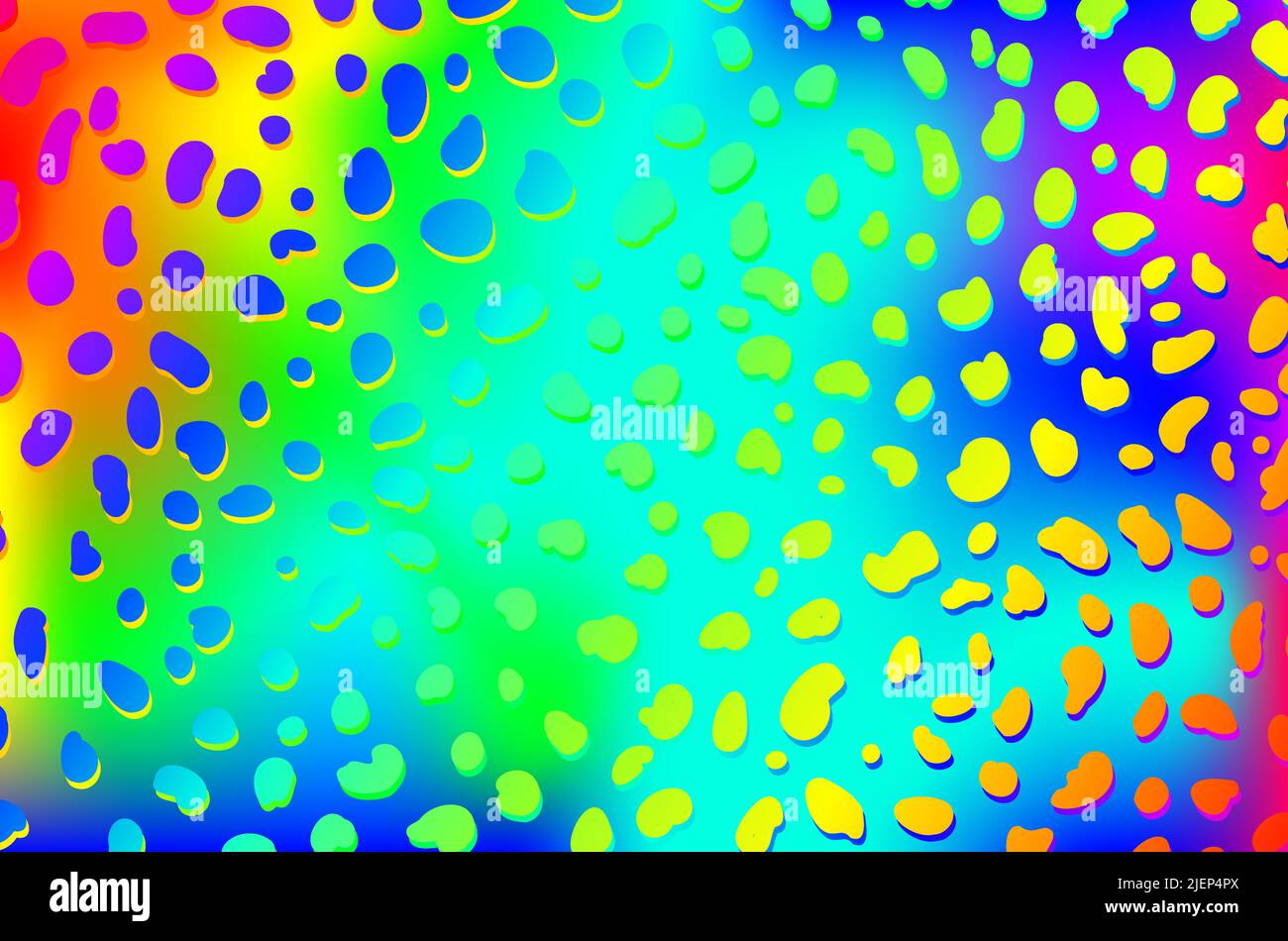Neon leopard pattern. Rainbow-colored spotted background. Vector animal ...
