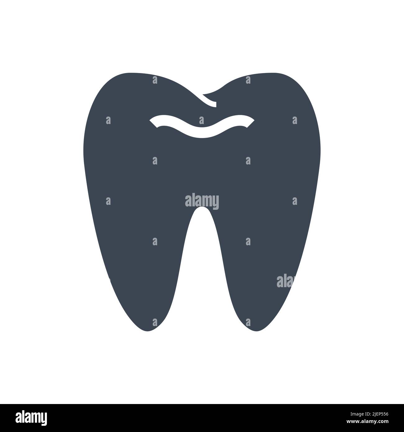 Tooth Glyph Vector Icon. Tooth Sign. Isolated on White Background ...