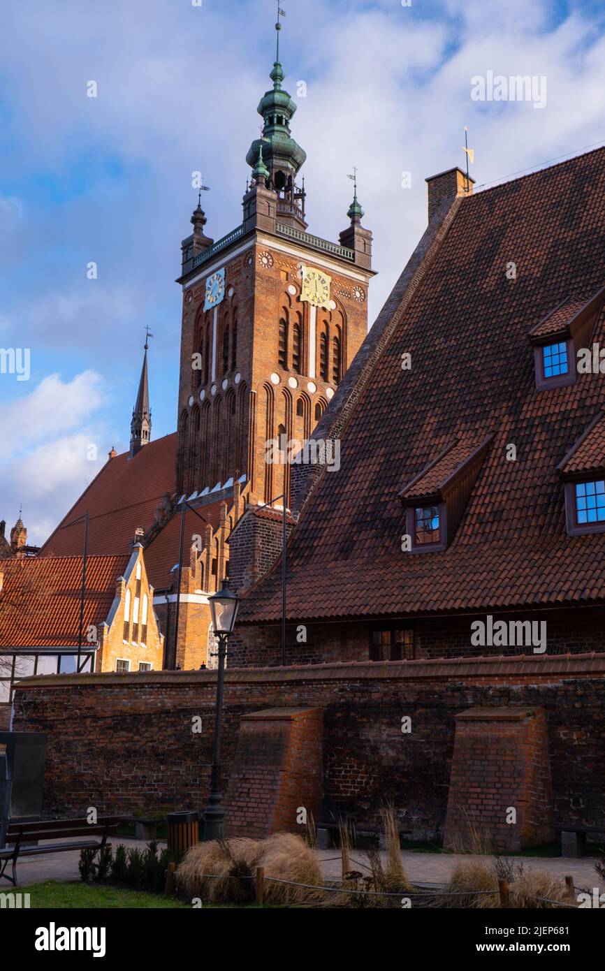 Gothic Church of St. Catherine in Gdansk Ancient architecture of old ...