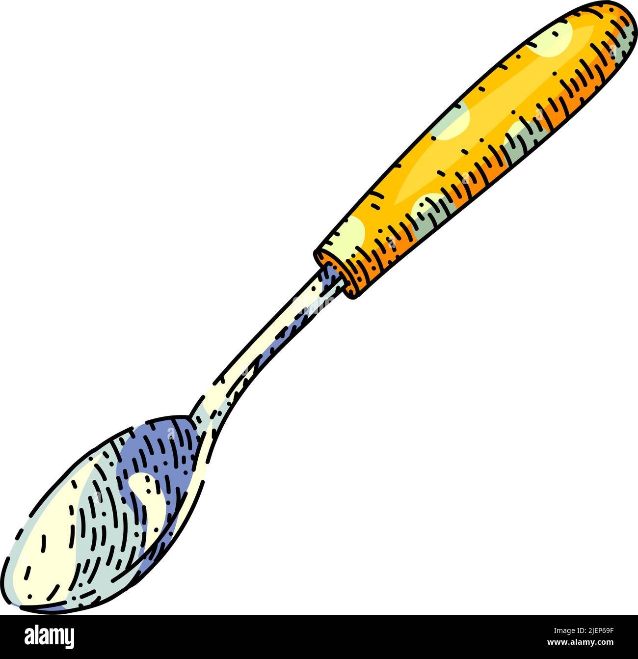 spoon silver sketch hand drawn vector Stock Vector Image & Art - Alamy