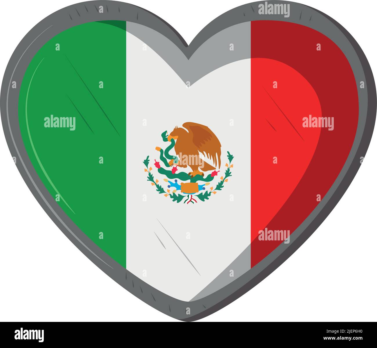 mexican flag in heart Stock Vector Image & Art - Alamy