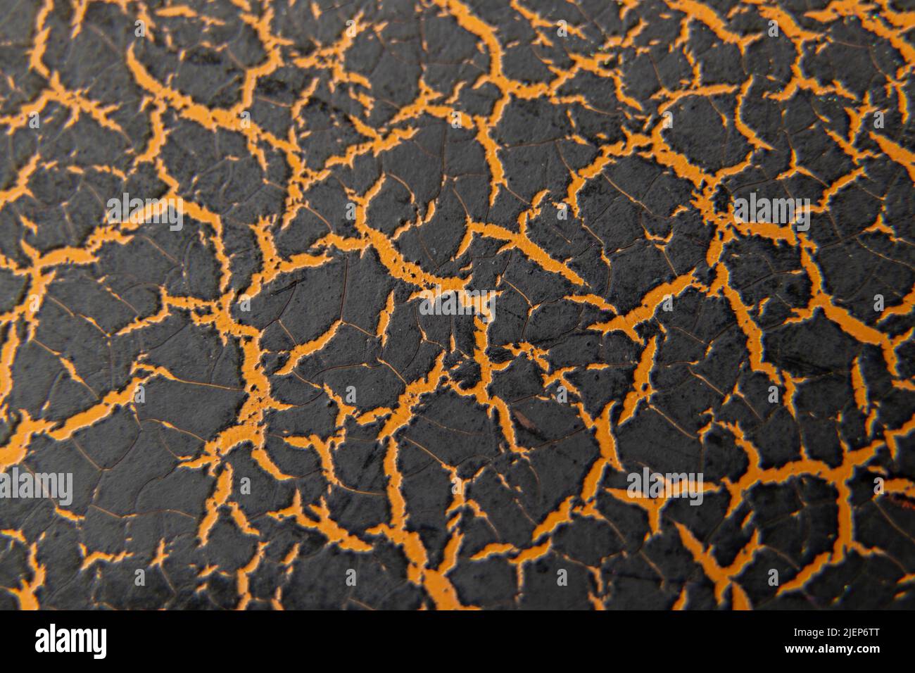 brown paint with cracked effect as background close-up, brown paint ...