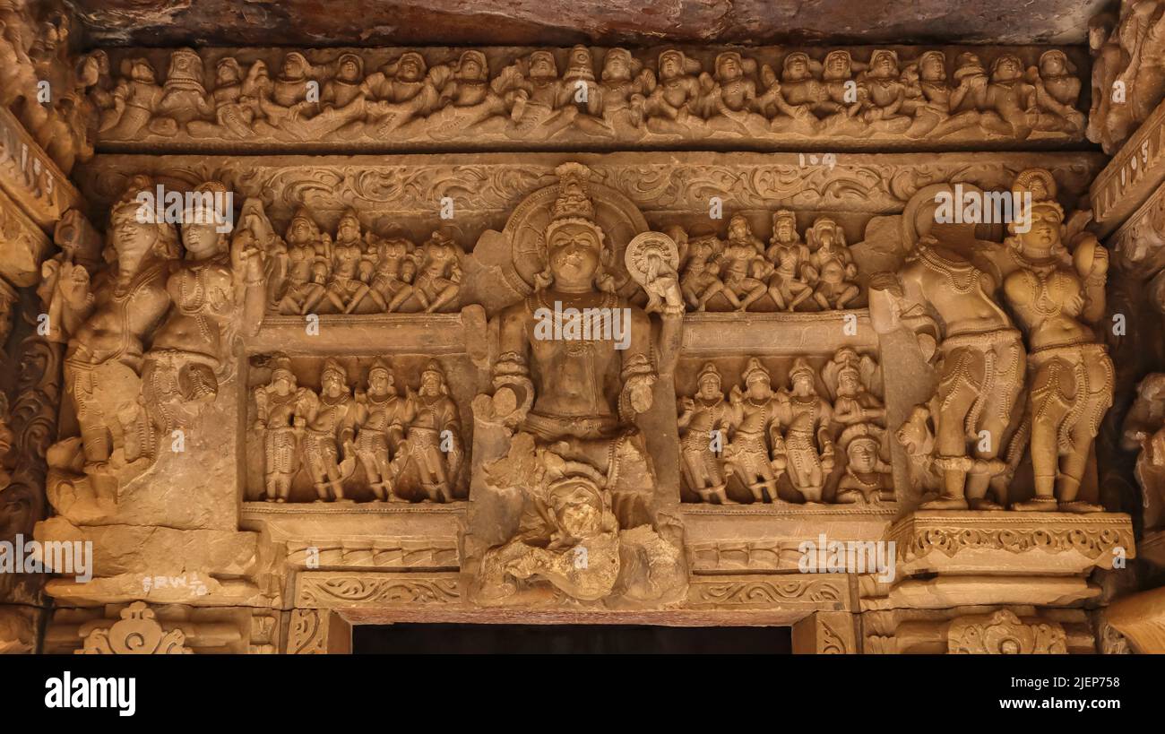 Temple No 2 : Lord Shiva and Parvati, Lord Vishnu on the entrance of ...