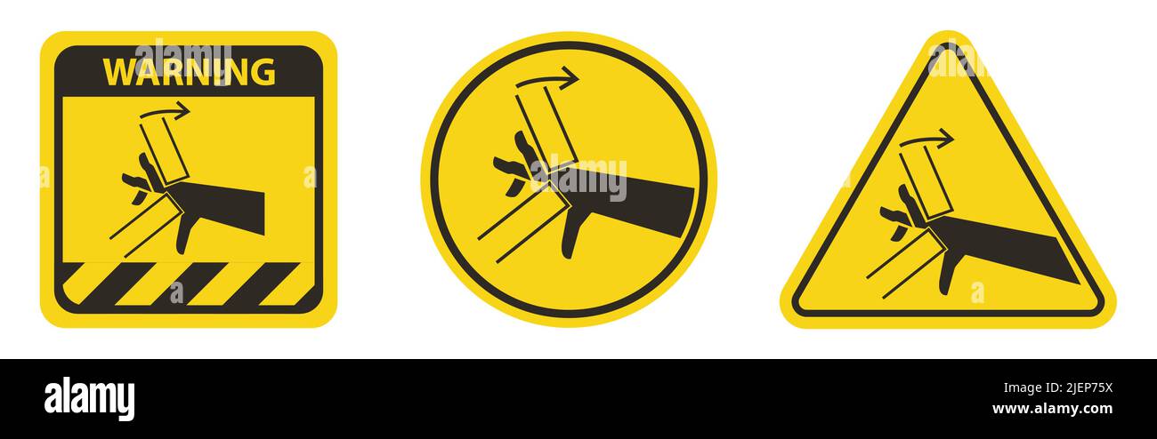 Hand Crush Pinch Point Symbol Sign Isolate on White Background Stock ...