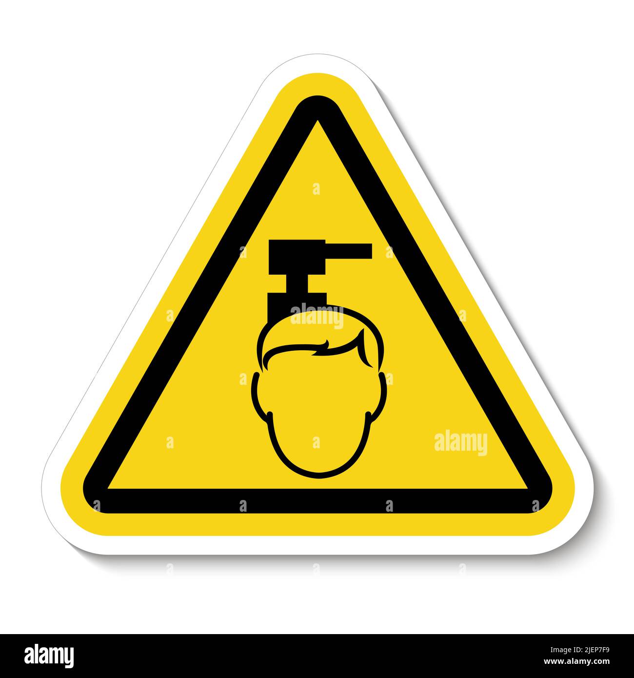 Beware Overhead Hazard Symbol Isolate On White Background,Vector ...