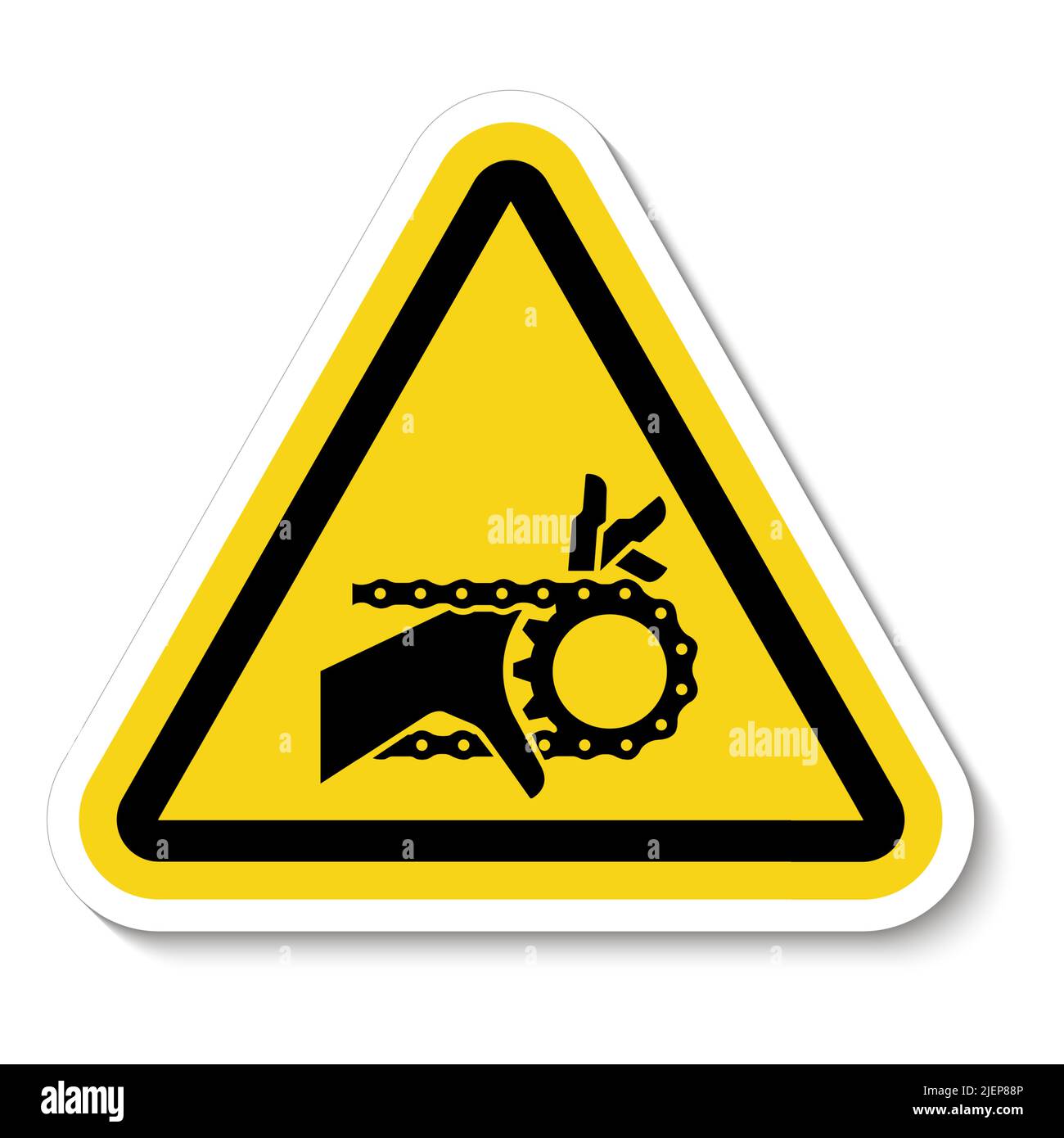 Hand Entanglement Chain Drive Symbol Sign Isolate on White Background ...