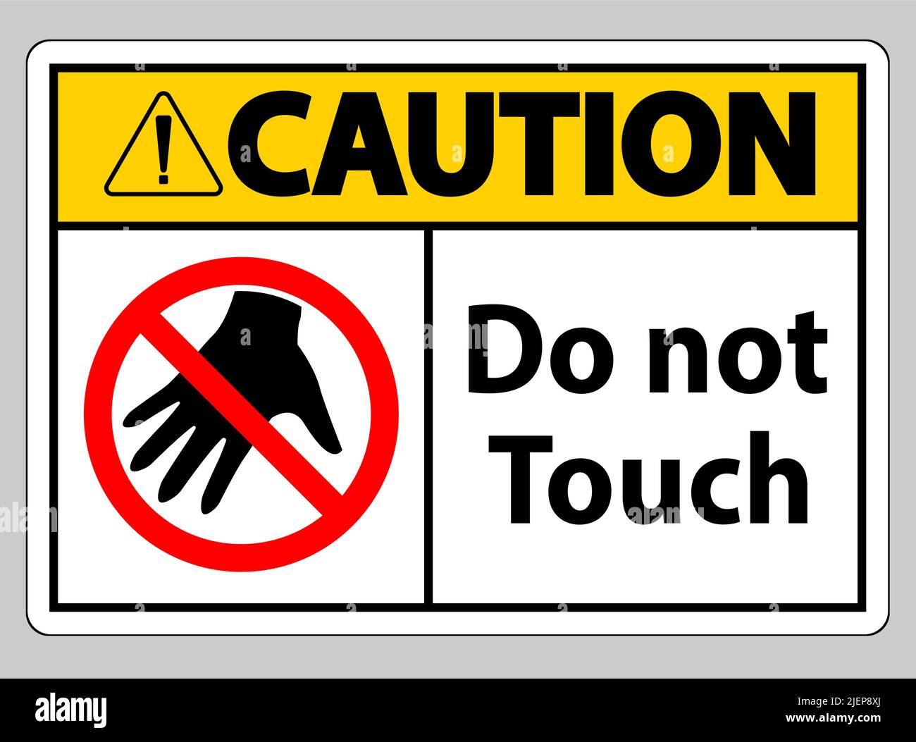 Caution sign do not touch and please do not touch Stock Vector Image ...