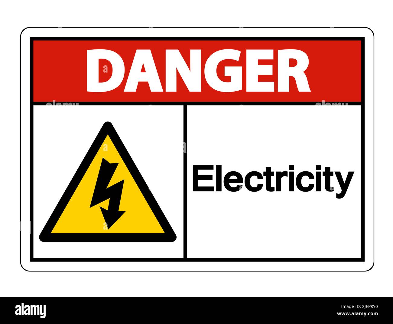 Danger Electricity Symbol Sign Isolate On White Background,Vector ...