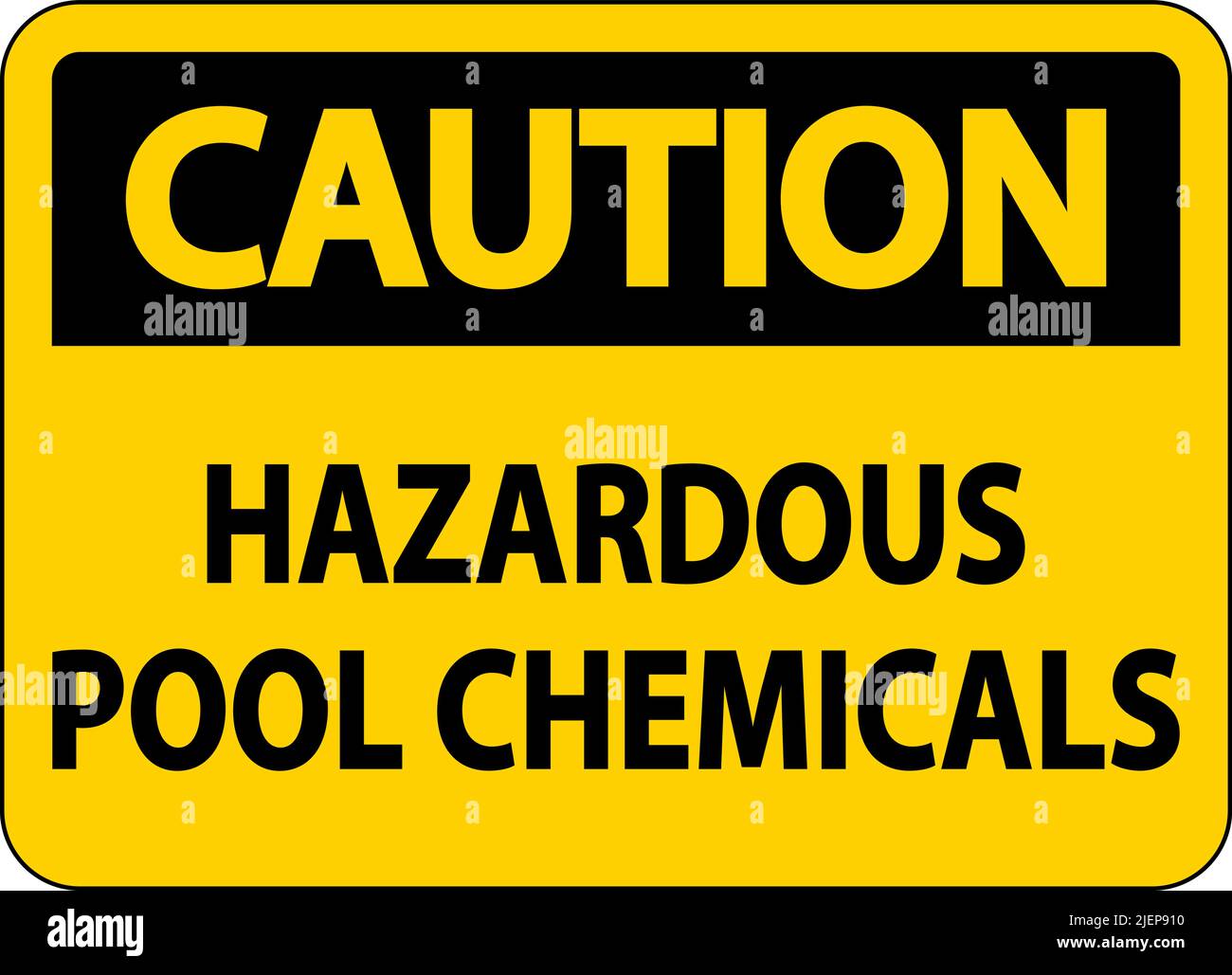 Caution Hazardous Pool Chemicals On White Background Stock Vector Image ...
