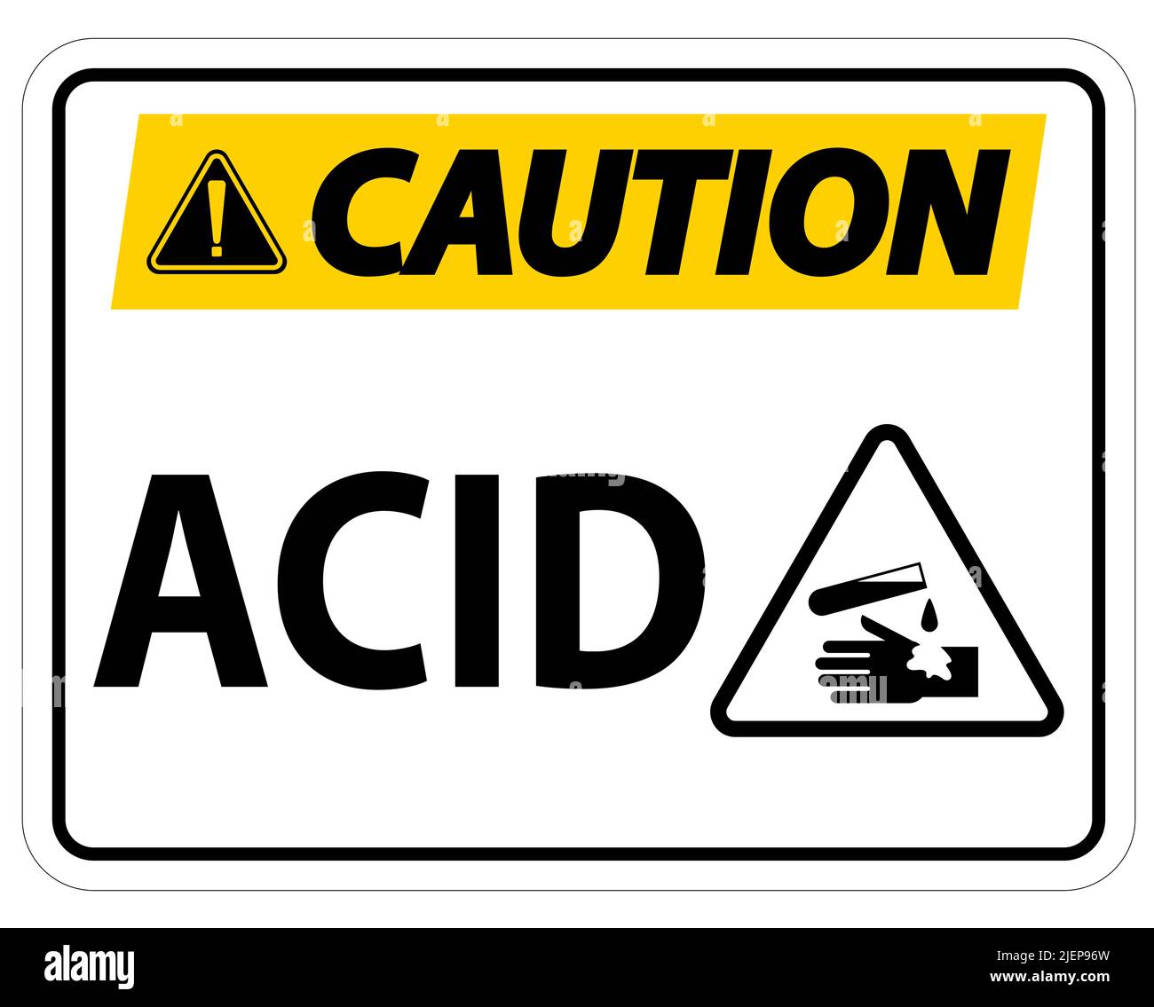 Label Acid Caution Sign On White Background Stock Vector Image & Art ...