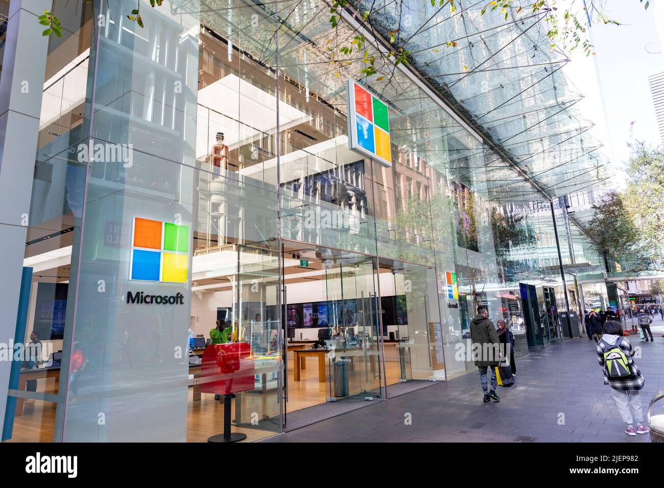 Microsoft technology flagship store in Pitt street,Sydney city centre ...