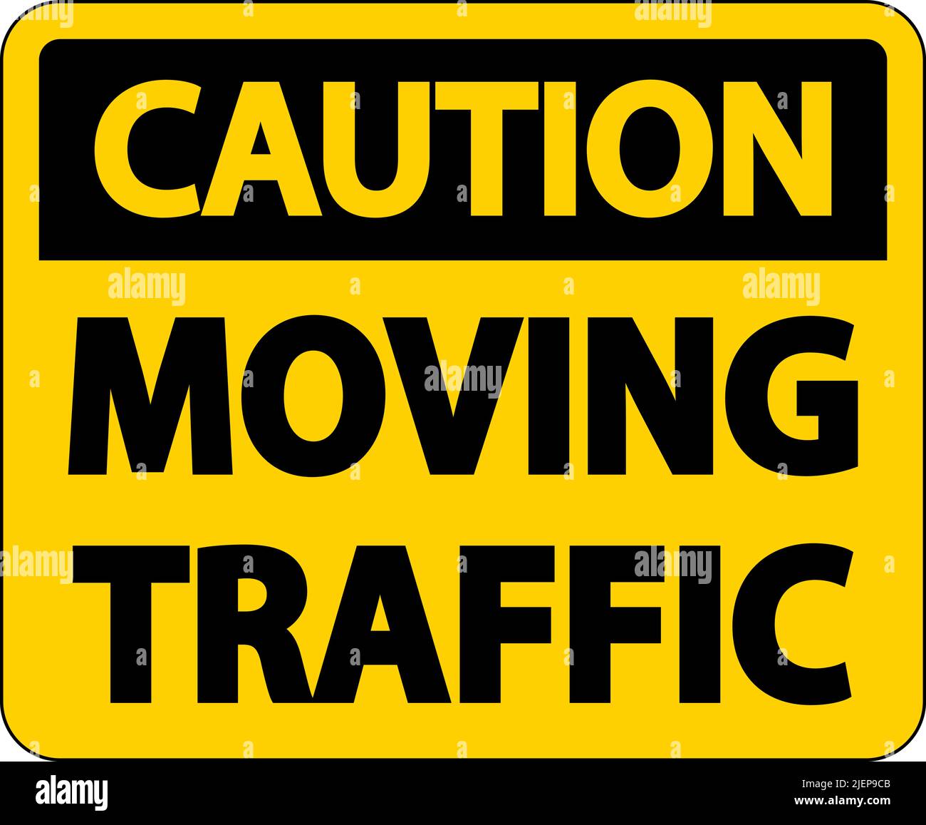 Caution moving traffic sign hi-res stock photography and images - Alamy