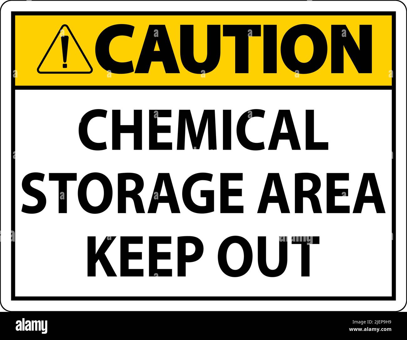 Caution Chemical Storage Area Keep Out Sign Stock Vector Image & Art ...