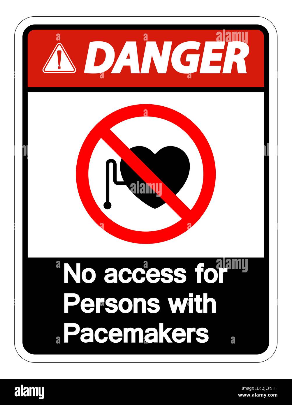 Danger No Access For Persons With Pacemaker Symbol Sign Isolate On ...