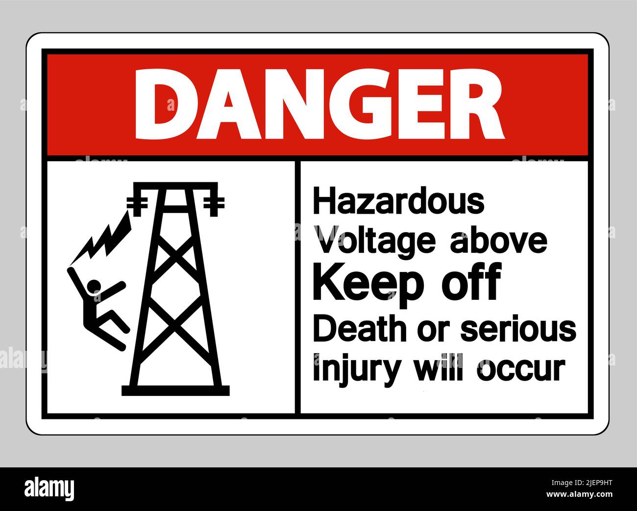 Danger Hazardous Voltage Above Keep Out Death Or Serious Injury Will ...
