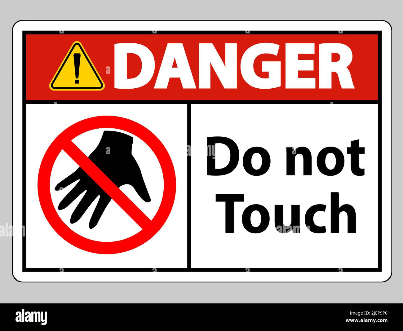 Danger sign do not touch and please do not touch Stock Vector Image ...
