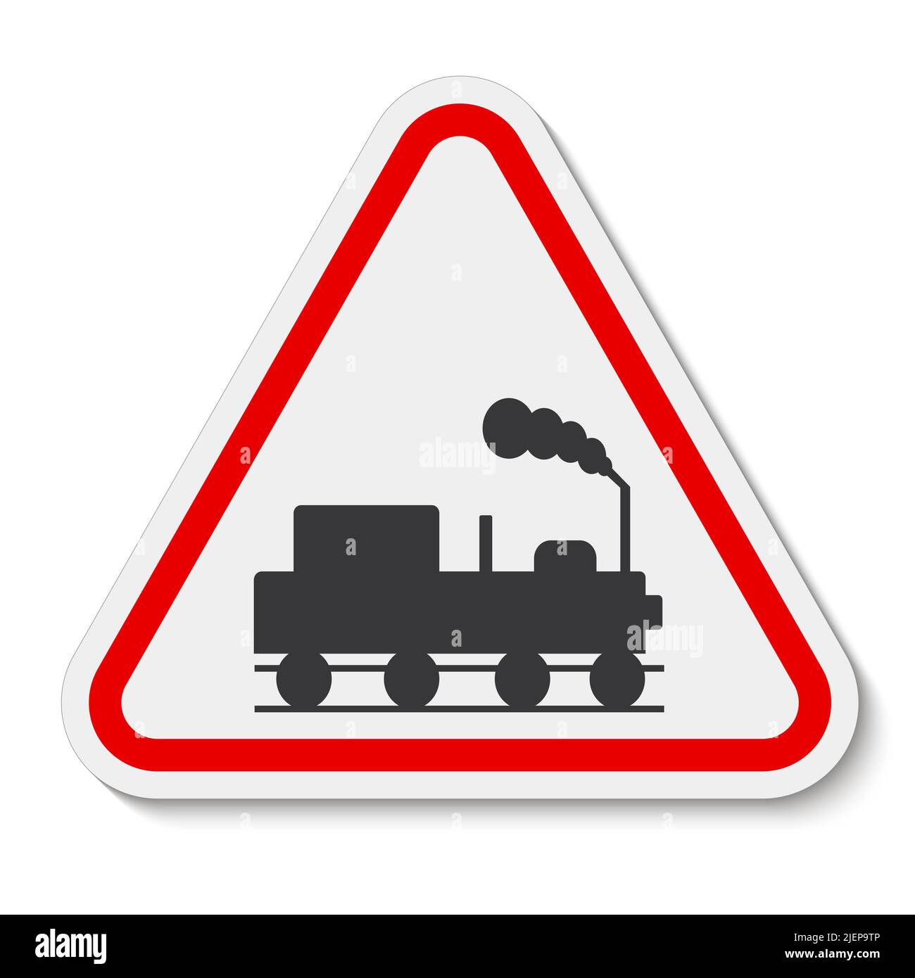 Danger Beware Of Trains Symbol Sign Isolate On White Background,Vector ...