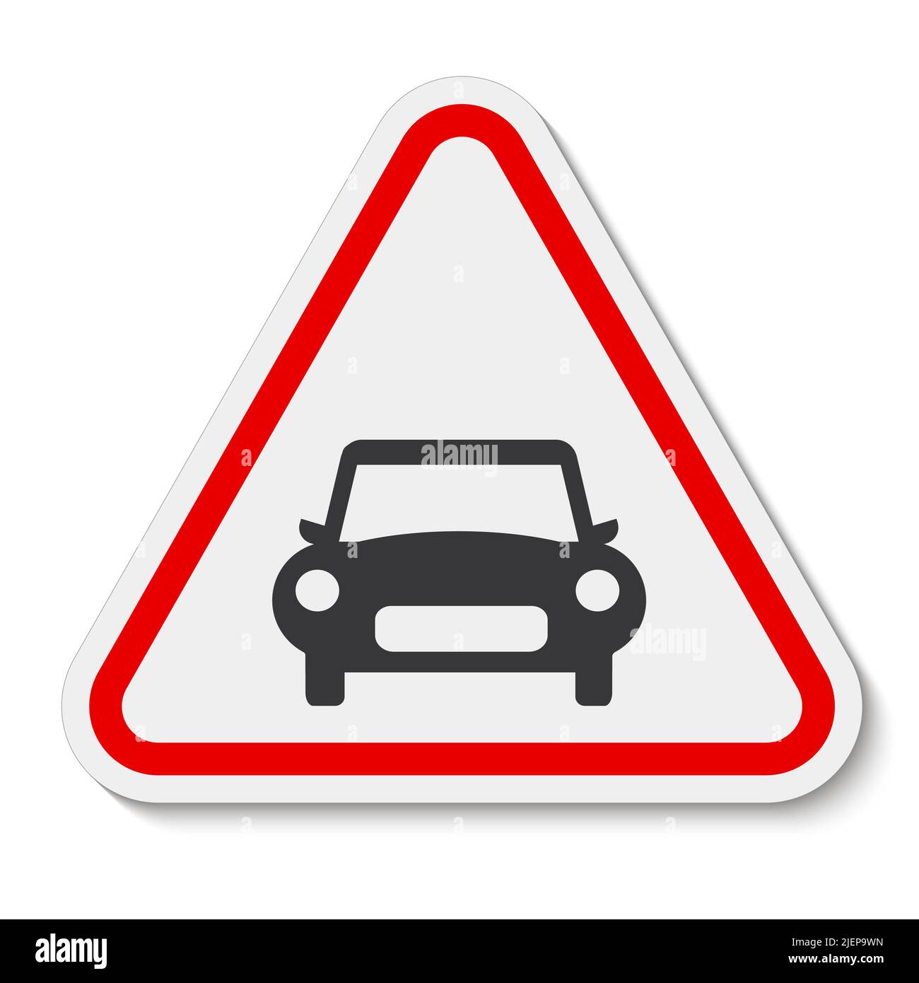 Car prohibition sign on white background Stock Vector Image & Art - Alamy