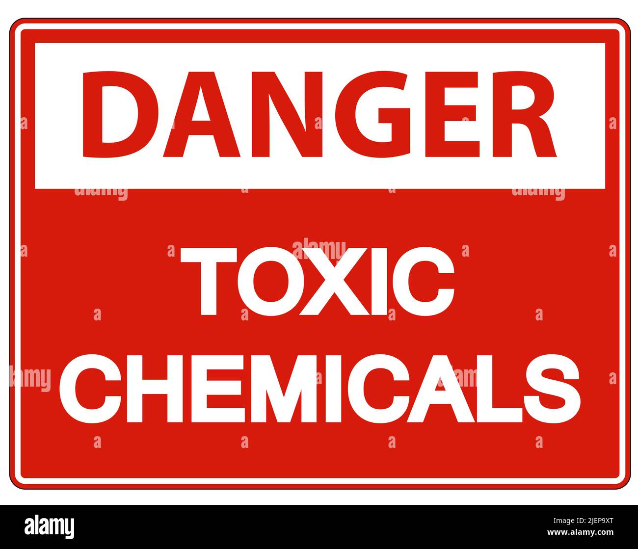 Danger Toxic Chemicals Symbol Sign On White Background Stock Vector ...