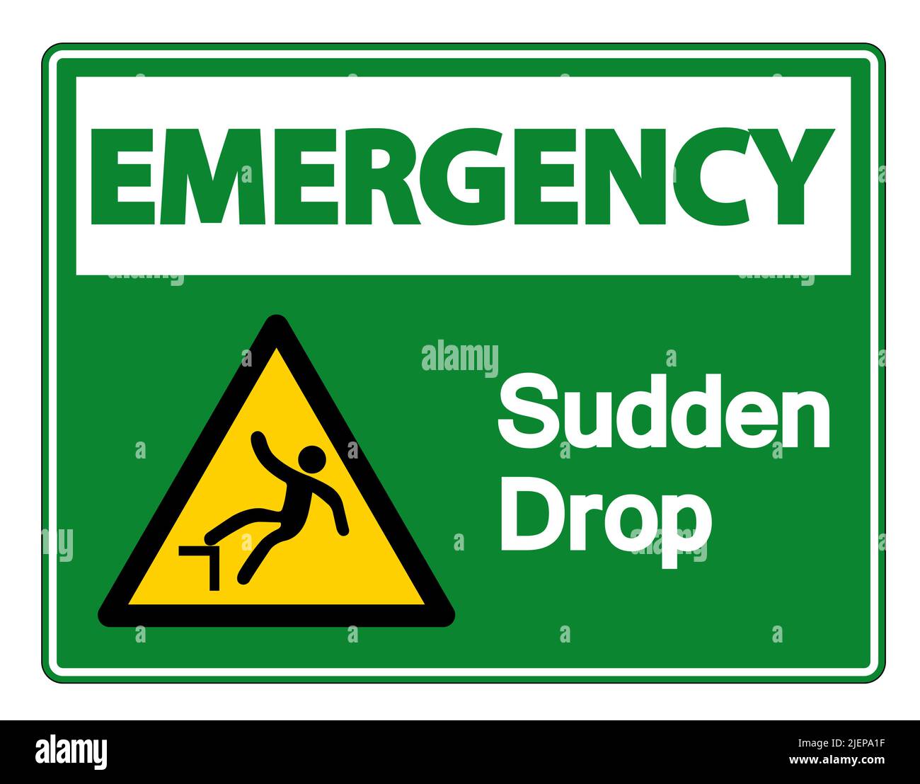 Emergency Sudden Drop Symbol Sign On White Background,vector ...