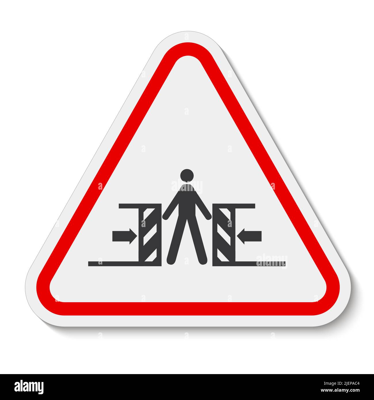 Beware Crushing Symbol Sign Isolate On White Background,Vector ...