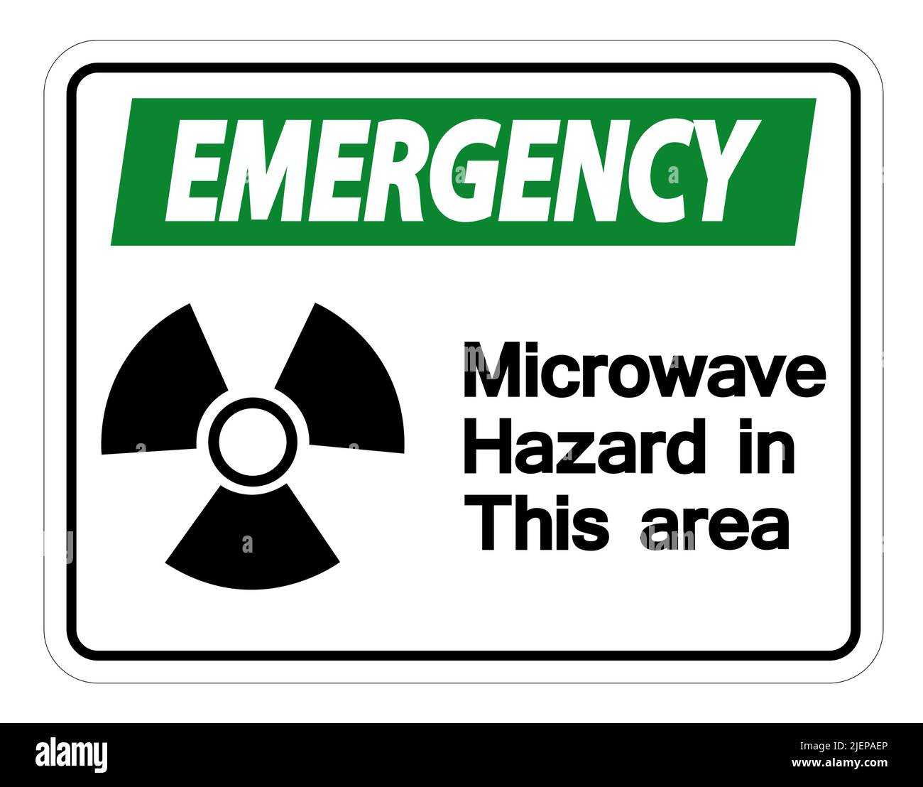 Emergency Microwave Hazard Sign Isolate On White Background,Vector ...