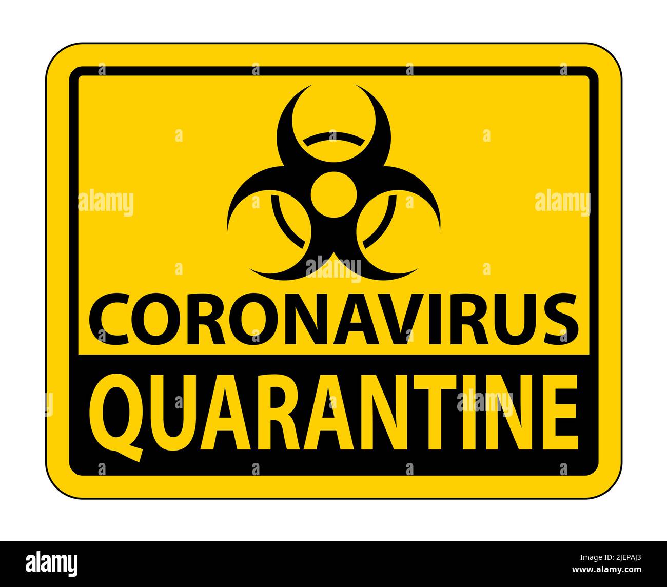 Coronavirus Quarantine Sign Isolate On White Background,Vector ...