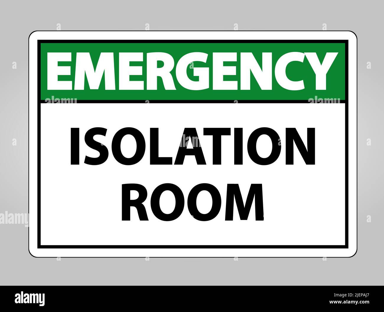 Emergency Isolation room Sign Isolate On White Background,Vector ...