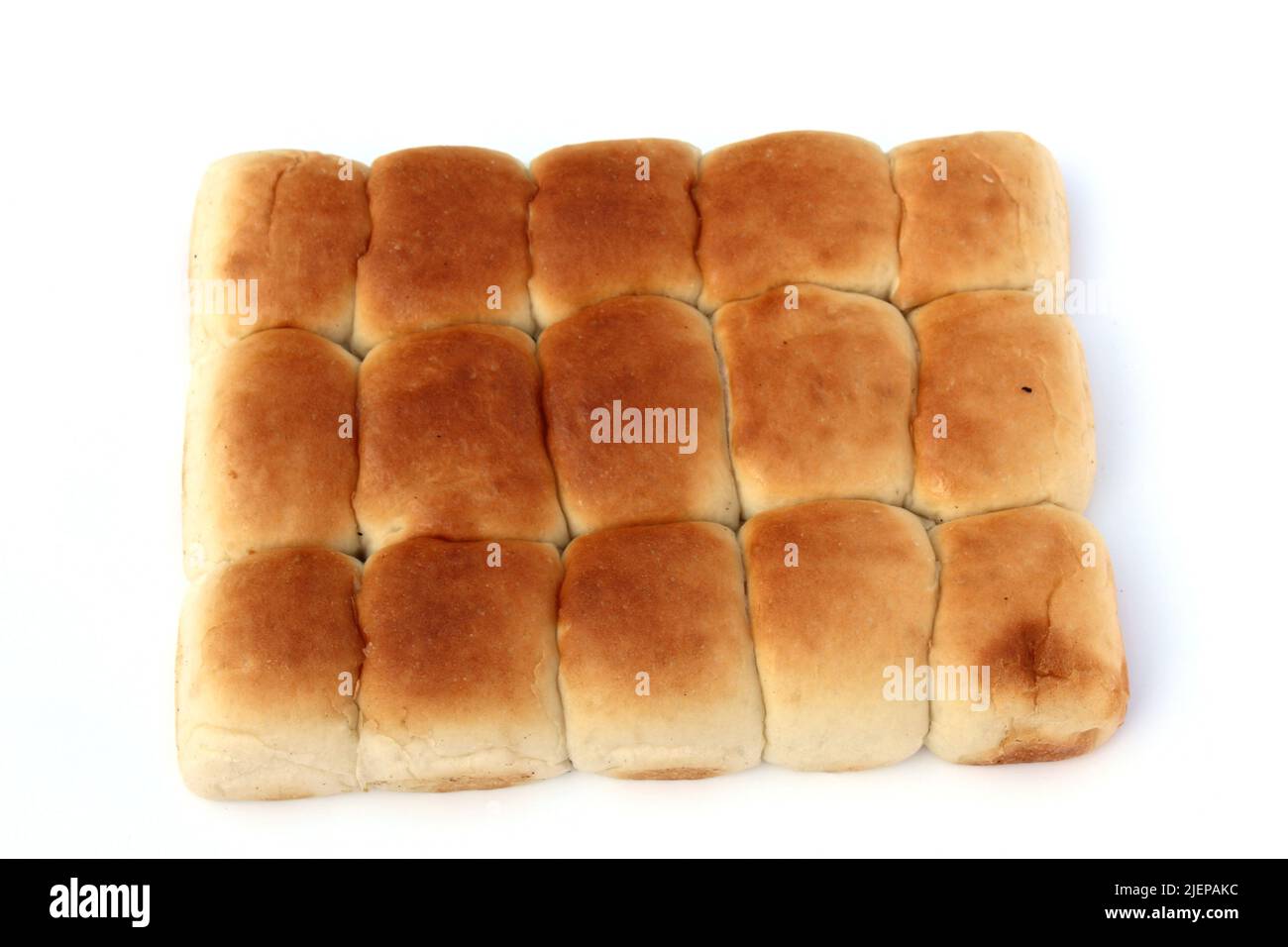 Isolated White Fresh Baked Soft Buns on white background Stock Photo ...