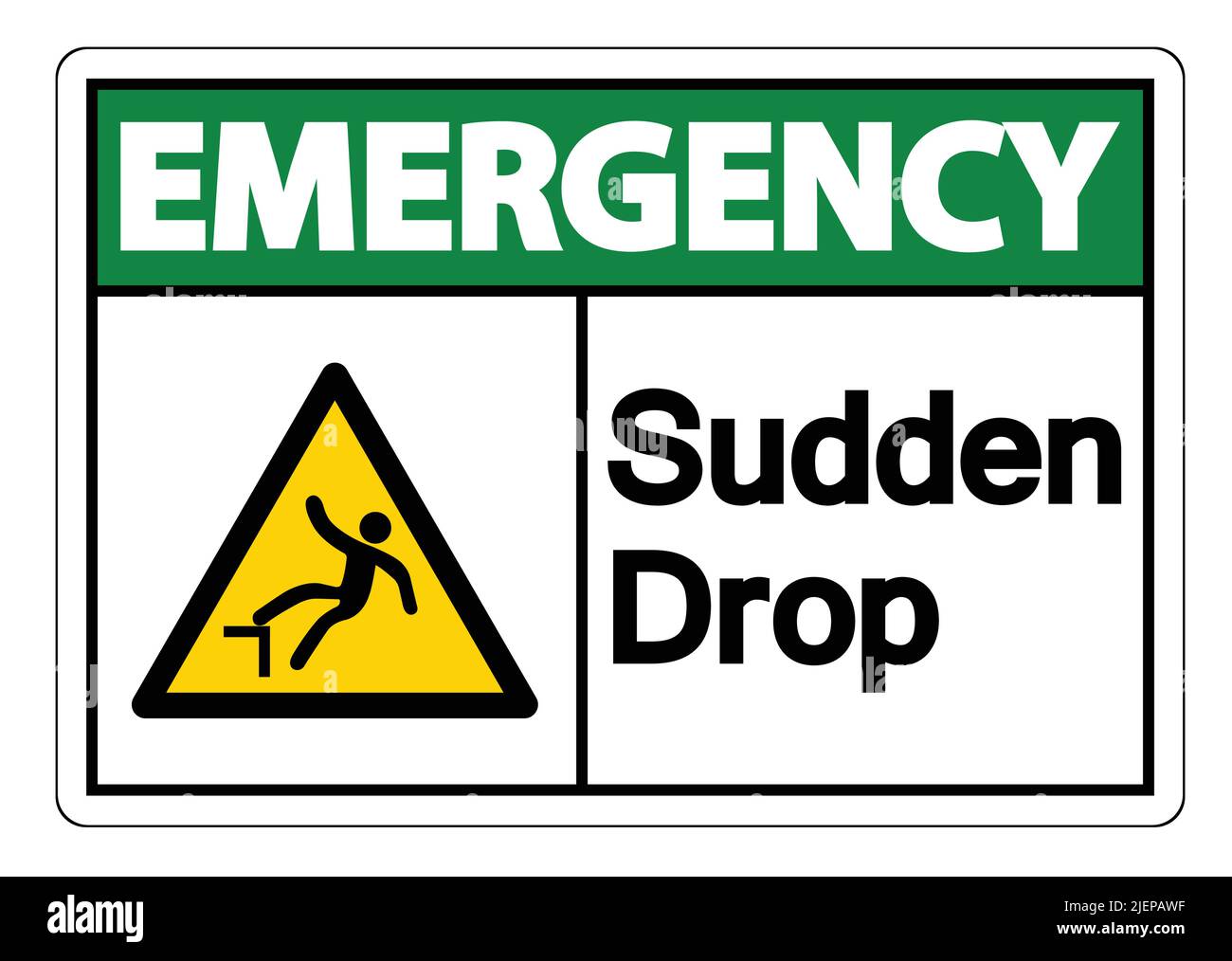 Emergency Sudden Drop Symbol Sign On White Background,Vector ...