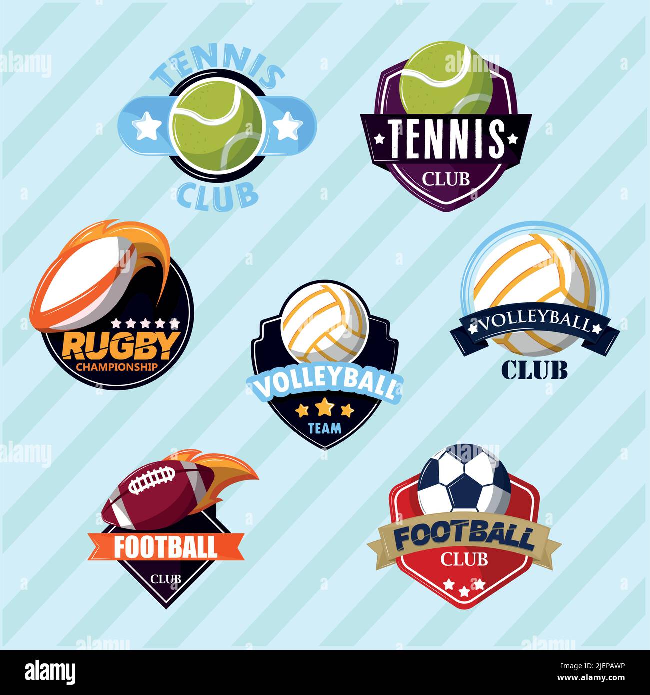Sports club labels Stock Vector Images - Alamy