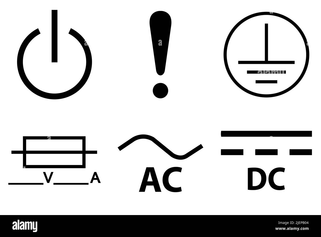 Protective Earth Ground,DC,AC circuit power Symbol Sign Stock Vector ...