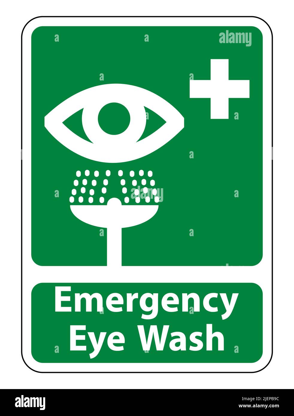 Emergency Eye Wash Sign Isolate On White Background,Vector Illustration ...