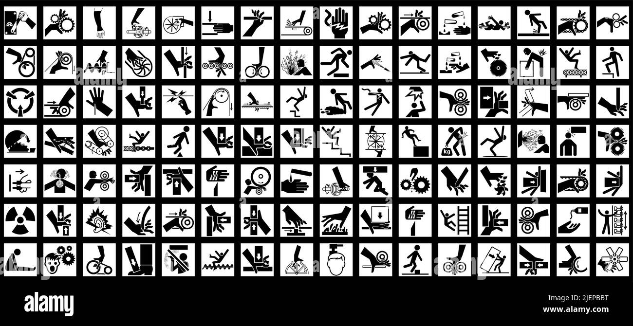 Work hazard warning sign on white background Stock Vector Image & Art ...