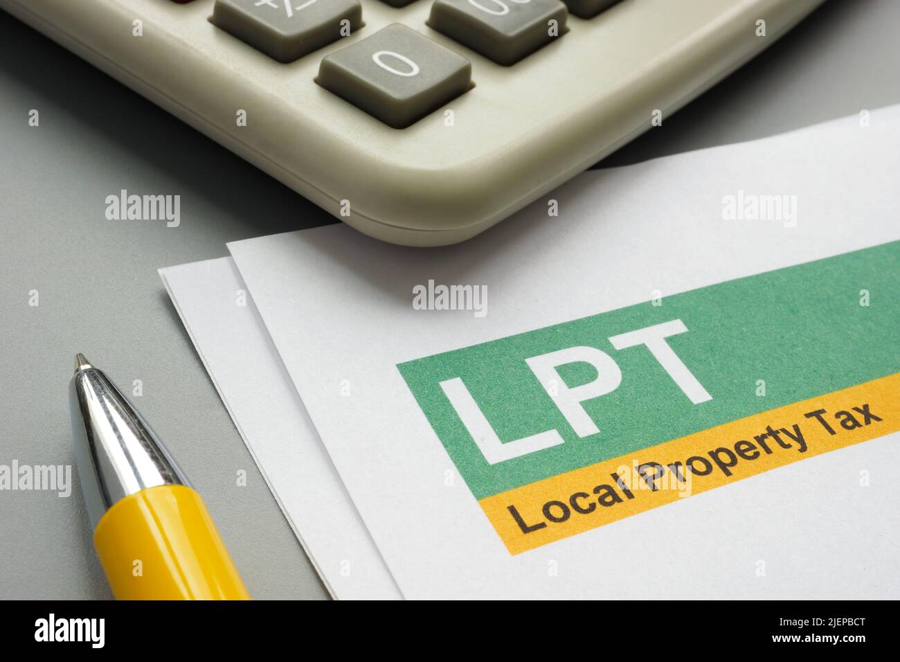 LPT local property tax form and calculator Stock Photo - Alamy
