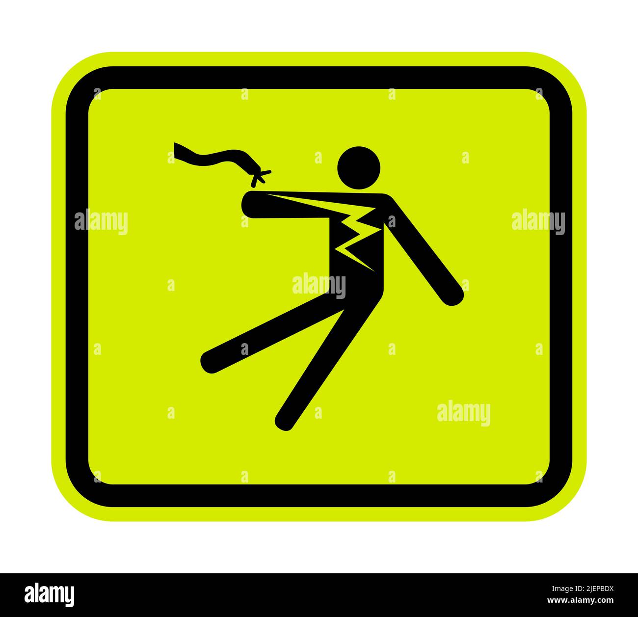 Electrical Shock Electrocution Symbol Sign Isolate On White Background ...