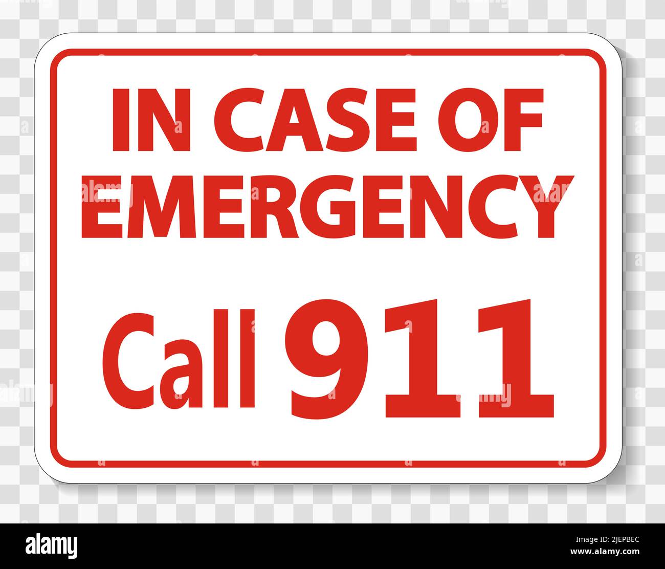 Call 911 Sign on transparent background,vector illustration Stock ...