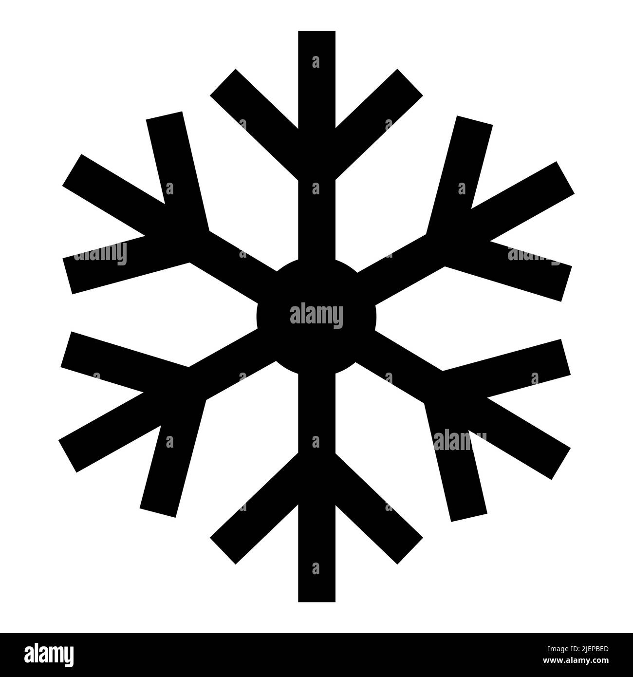 triangle warning sign with snowflake symbol Isolate On White Background ...