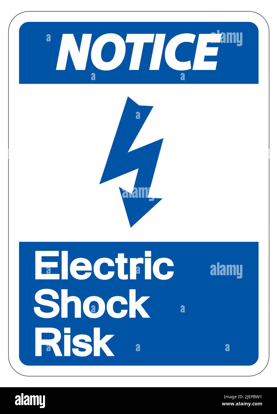 Notice Electric Shock Risk Symbol Sign On White Background Stock Vector ...
