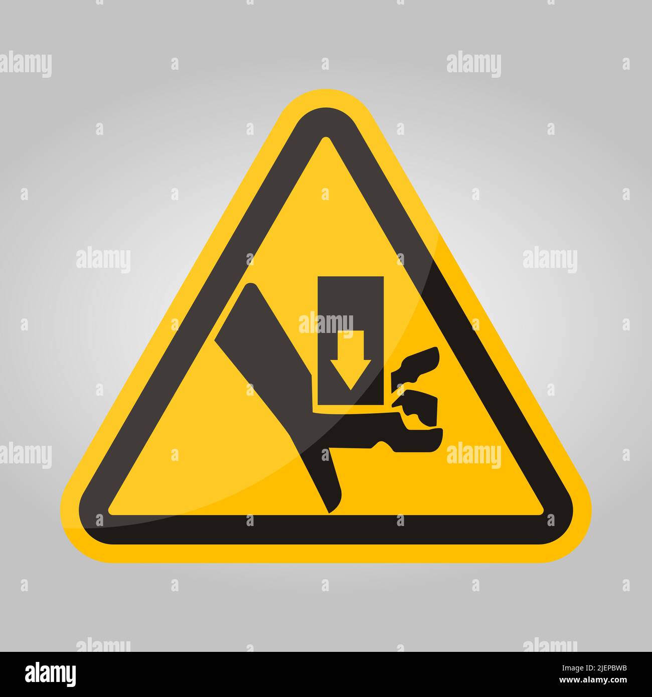 Warning Moving Part Crush and Cut Symbol Sign Isolate On White ...
