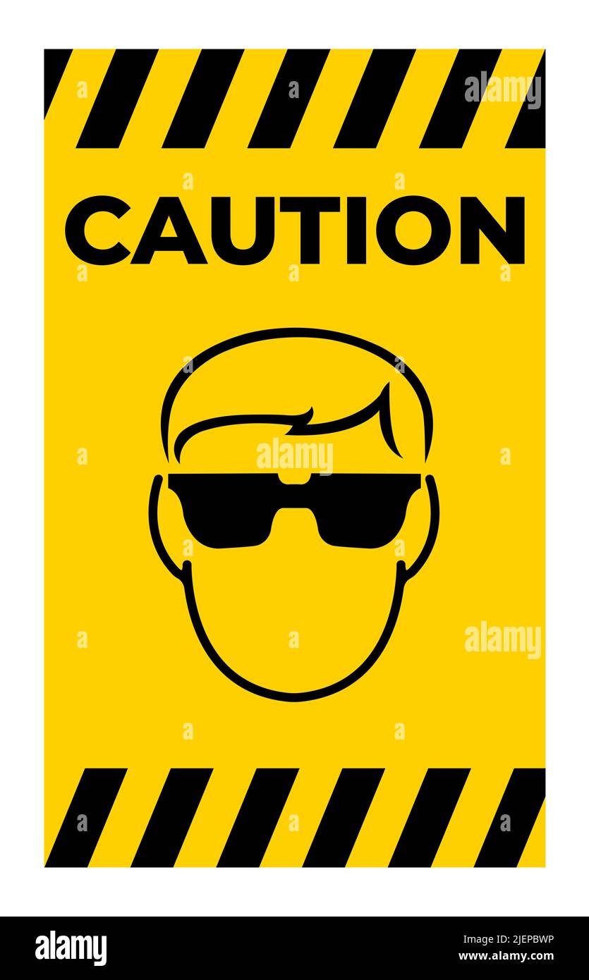 Symbol Wear Safety Glassed Isolate On White Background,Vector ...